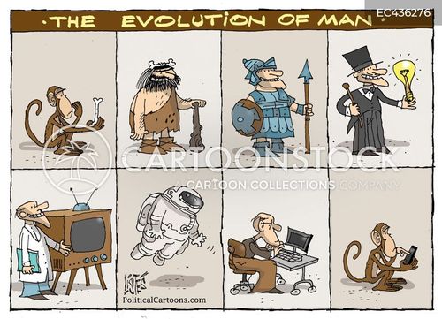 Human Evolution Cartoon