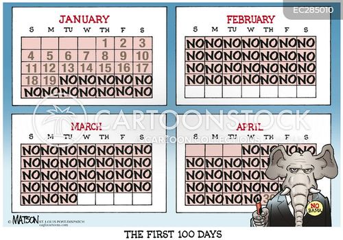 First Hundred Days Cartoons and Comics - funny pictures from CartoonStock