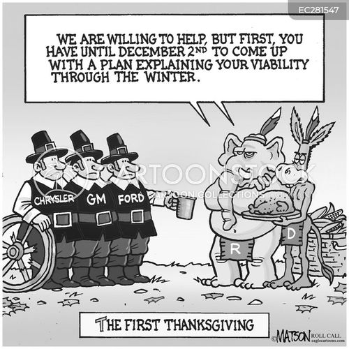 First Thanksgiving Cartoons and Comics - funny pictures from CartoonStock