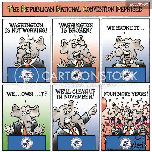 Party Convention Cartoons and Comics - funny pictures from CartoonStock