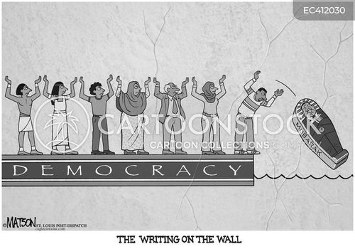 Wall Scribbles Cartoons and Comics - funny pictures from CartoonStock