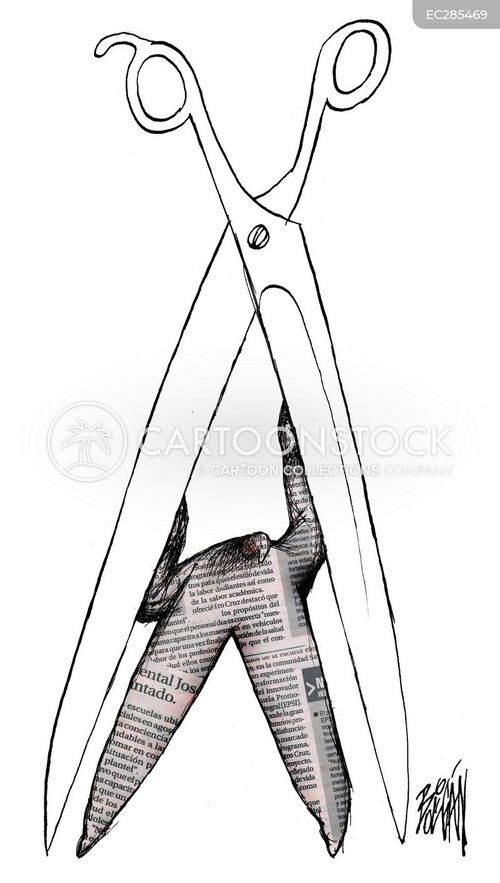 Press Censorship Cartoons and Comics - funny pictures from CartoonStock