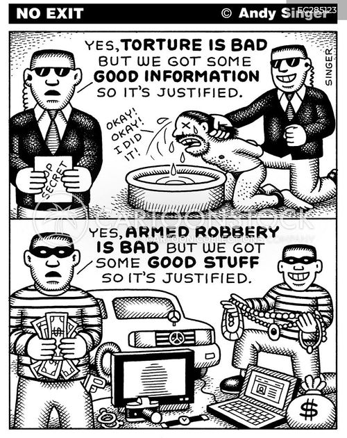 Tortured Defense Cartoons and Comics - funny pictures from CartoonStock