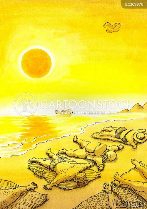 Beach Scene Cartoons and Comics - funny pictures from CartoonStock