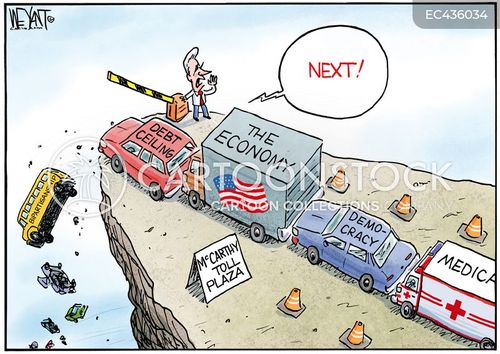 Debt Trend Cartoons and Comics - funny pictures from CartoonStock
