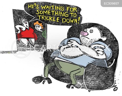 Trickle-down Theory Cartoons and Comics - funny pictures from CartoonStock