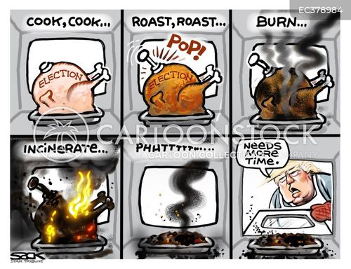 Oven-baked Turkey Cartoons and Comics - funny pictures from CartoonStock