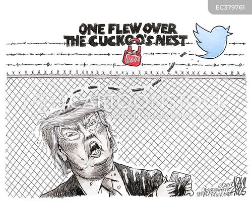 Banned Accounts Cartoons and Comics - funny pictures from CartoonStock