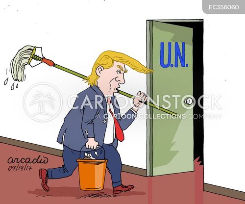 Trump At The Un Cartoons and Comics - funny pictures from CartoonStock