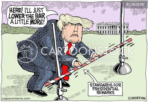 Low Bar For Trump Cartoons and Comics - funny pictures from CartoonStock