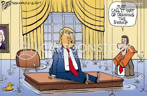 Draining The Swamp Cartoons and Comics - funny pictures from CartoonStock
