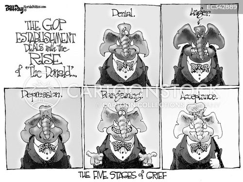 Five Stages Of Grief Cartoons and Comics - funny pictures from CartoonStock