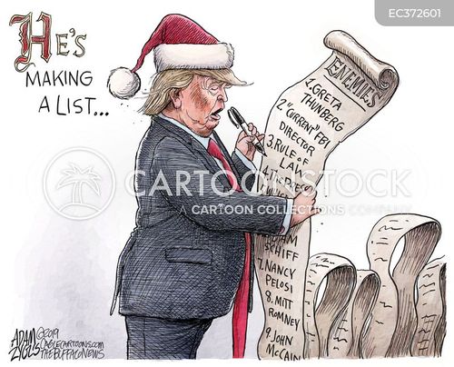 Enemies List Cartoons and Comics - funny pictures from CartoonStock