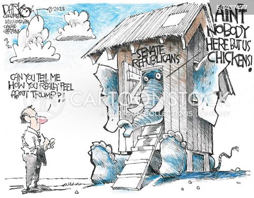 Trump Scared Cartoons and Comics - funny pictures from CartoonStock