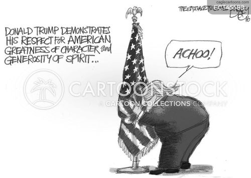 Pro-trump Flags Cartoons and Comics - funny pictures from CartoonStock