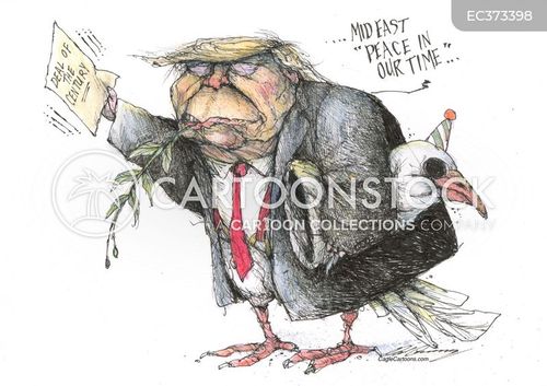 Historic Peace Deal Cartoons and Comics - funny pictures from CartoonStock