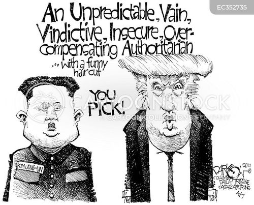 Trump Kim Jong Un Cartoons and Comics - funny pictures from CartoonStock