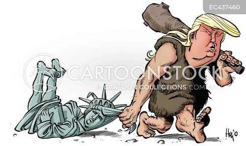 Trump As Caveman Cartoons and Comics - funny pictures from CartoonStock