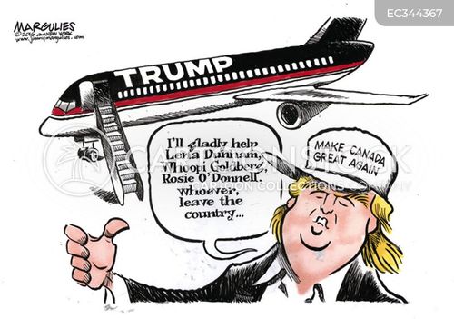 Trump Airplane Cartoons and Comics - funny pictures from CartoonStock