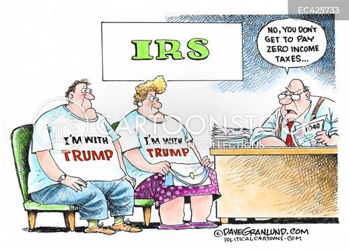 Trump's Income Tax Cartoons and Comics - funny pictures from CartoonStock