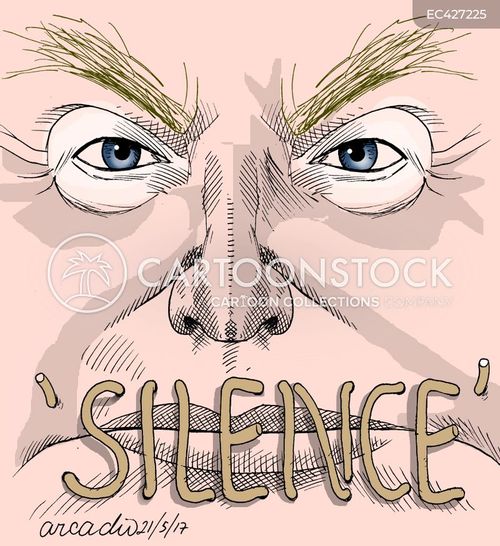 Trump Goes Silent Cartoons and Comics - funny pictures from CartoonStock