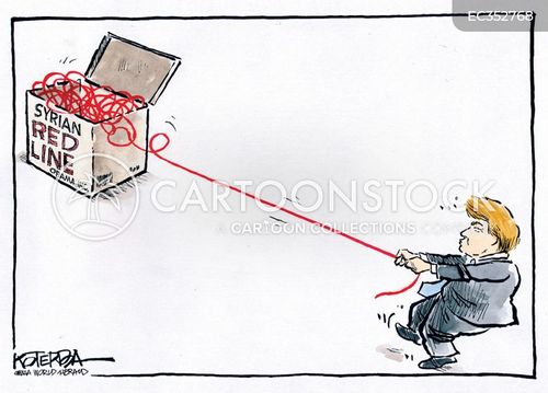 Trump Red Line Cartoons and Comics - funny pictures from CartoonStock