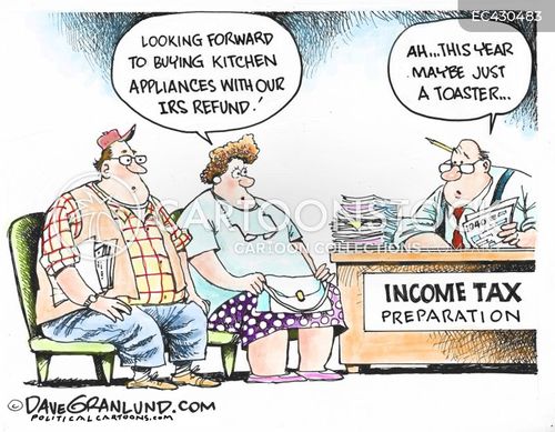 Tax Refund Cartoons and Comics - funny pictures from CartoonStock