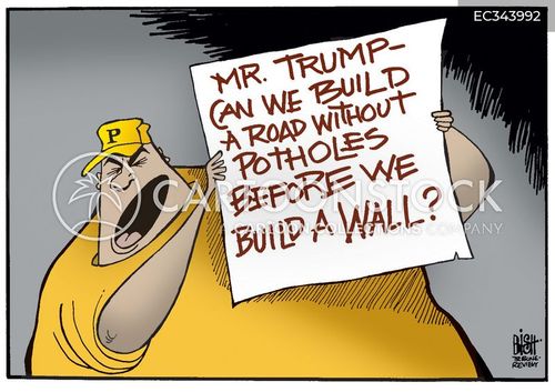 Trump Highway Cartoons and Comics - funny pictures from CartoonStock