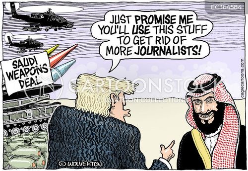 Saudi Arms Purchases Cartoons and Comics - funny pictures from CartoonStock