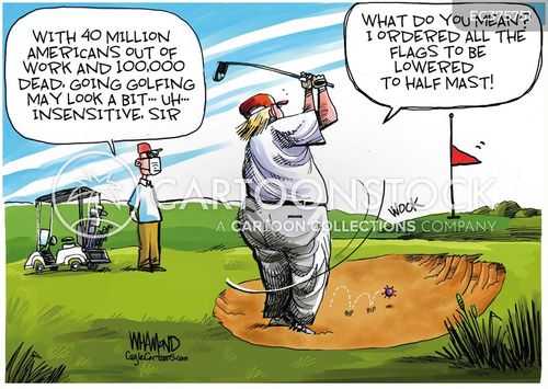 Trump Goes Golfing Cartoons and Comics - funny pictures from CartoonStock