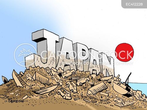 Japan Tsunami Cartoons and Comics - funny pictures from CartoonStock