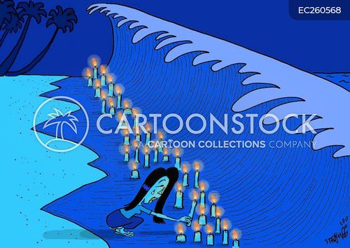 Tsunami Aftermath Cartoons and Comics - funny pictures from CartoonStock