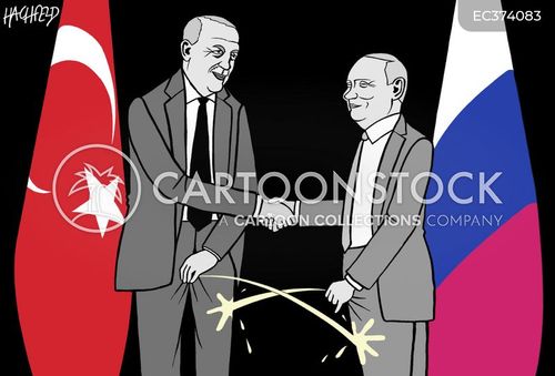 Leaders Handshake Cartoons and Comics - funny pictures from CartoonStock