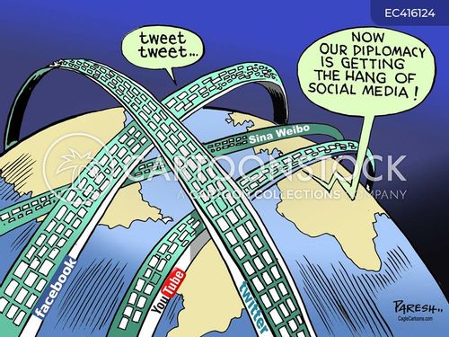 Twitter Diplomacy Cartoons and Comics - funny pictures from CartoonStock