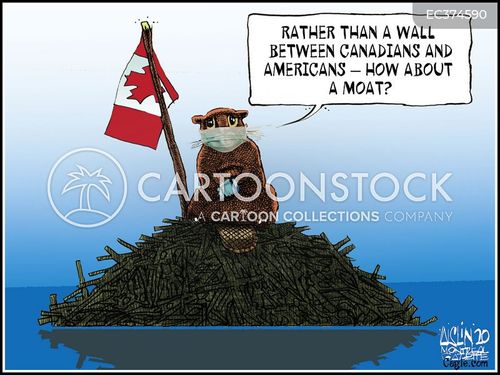 Canada-us Border Cartoons and Comics - funny pictures from CartoonStock