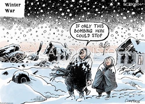 Snow War Cartoons and Comics - funny pictures from CartoonStock