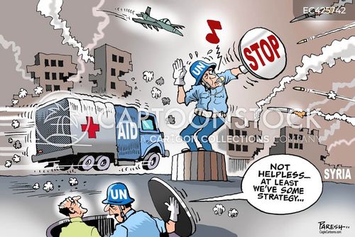 Aid Convoy Attack Cartoons and Comics - funny pictures from CartoonStock