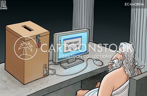 Exit Greece Cartoons and Comics - funny pictures from CartoonStock
