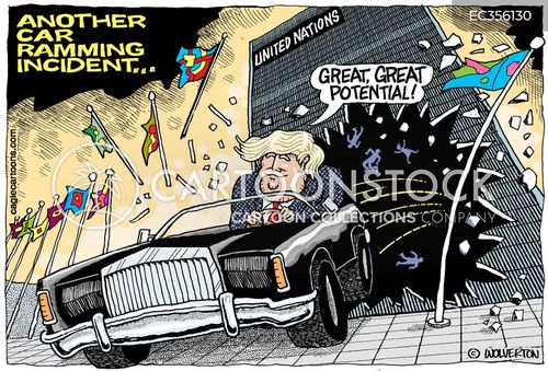 Car Ramming Cartoons and Comics - funny pictures from CartoonStock