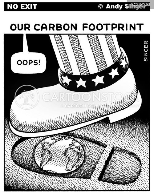 Us Carbon Check Cartoons and Comics - funny pictures from CartoonStock