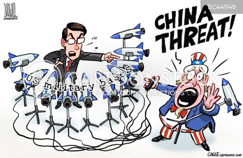 Threats By China Cartoons and Comics - funny pictures from CartoonStock
