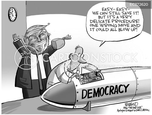 Us Democracy At Risk Cartoons and Comics - funny pictures from CartoonStock
