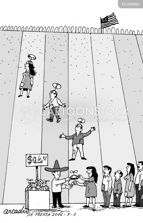 Border Usa Mexico Cartoons and Comics - funny pictures from CartoonStock