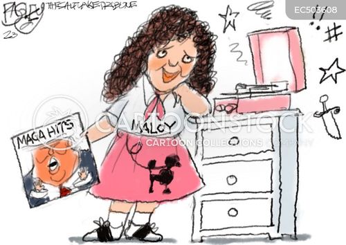 Poodle Skirt Cartoons and Comics - funny pictures from CartoonStock