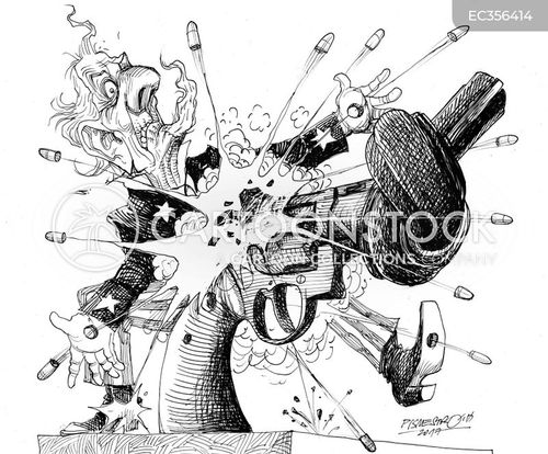Random Gun Attacks Cartoons and Comics - funny pictures from CartoonStock
