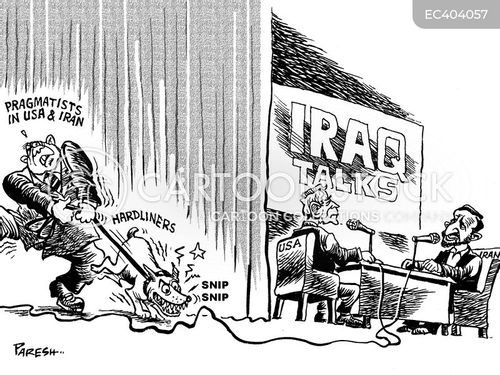Talks Over Iraq Cartoons and Comics - funny pictures from CartoonStock
