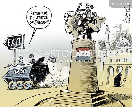 Saddam Hussein Statue Cartoons and Comics - funny pictures from ...