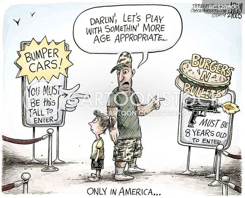 Child-friendly Guns Cartoons and Comics - funny pictures from CartoonStock