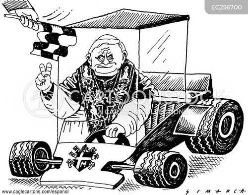 Popemobile Cartoons and Comics - funny pictures from CartoonStock