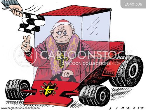 Popemobile Cartoons and Comics - funny pictures from CartoonStock